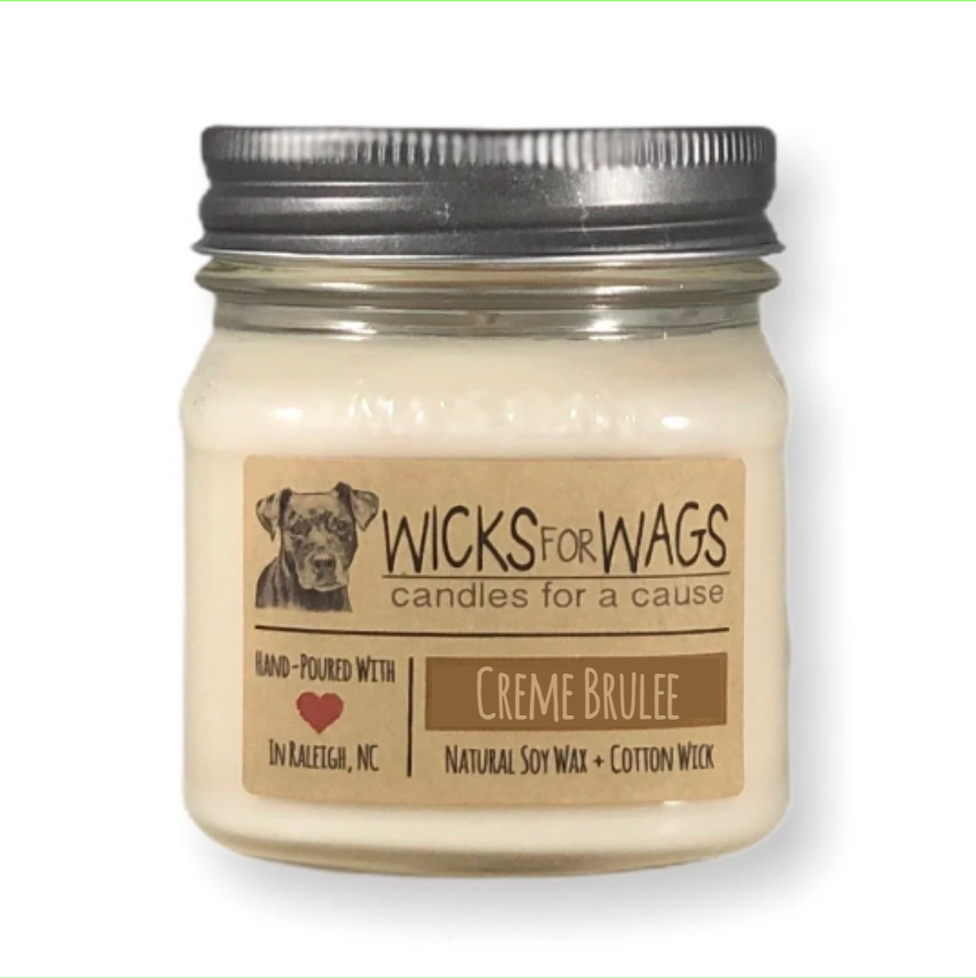 Creme Brûlée | 8oz Mason Jar – Wicks for Wags
