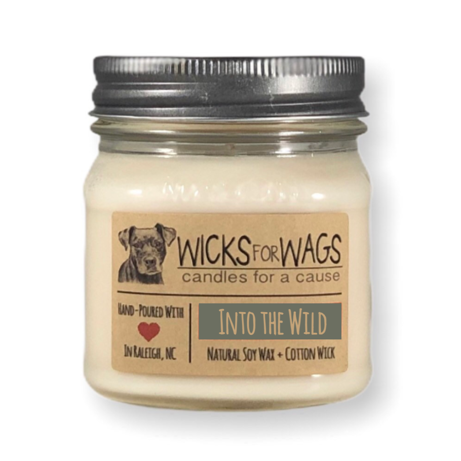 Into the Wild | 8oz Mason Jar – Wicks for Wags