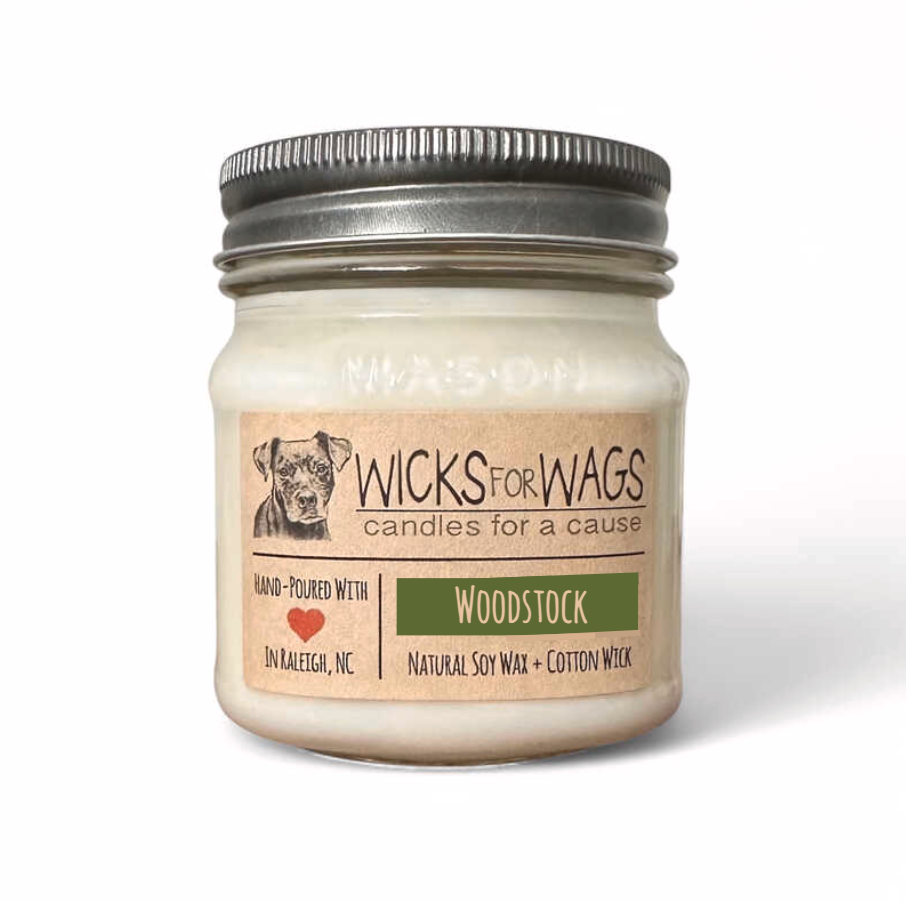 Woodstock | 8 oz Mason Jar – Wicks for Wags